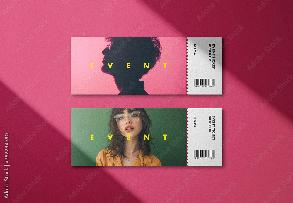 Event Ticket Flyer Mockup Stock Template | Adobe Stock