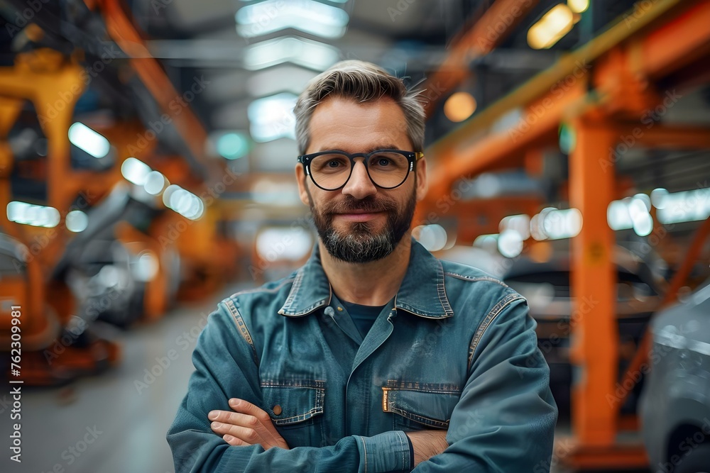 Employee training and safety protocols at a car manufacturing plant ...