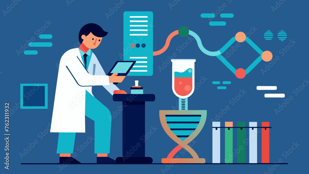 An illustrative image of a genetic analysis test being performed in the ...