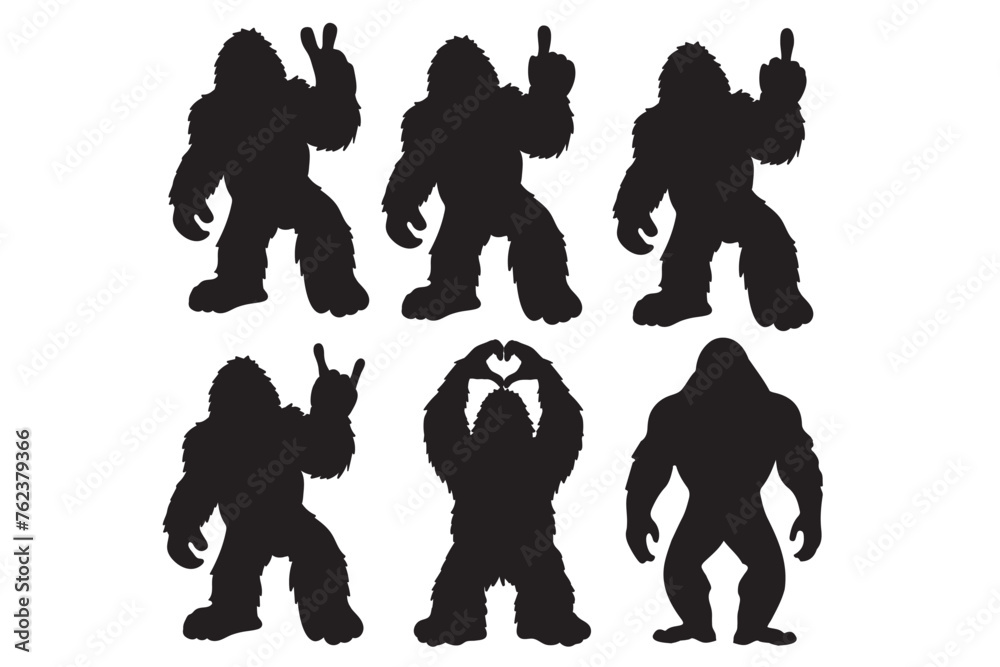 Bigfoot Bundle, Bigfoot Svg, Yeti, Silhouette, Bigfoot Peace Sign ...