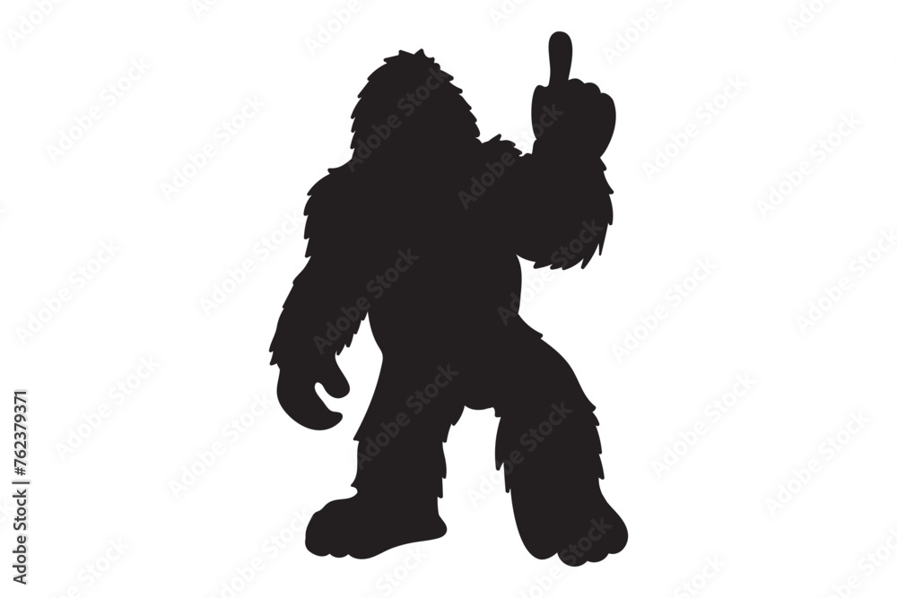 Bigfoot, Yeti, Silhouette, Bigfoot Love Sign, Bigfoot Peace Sign ...