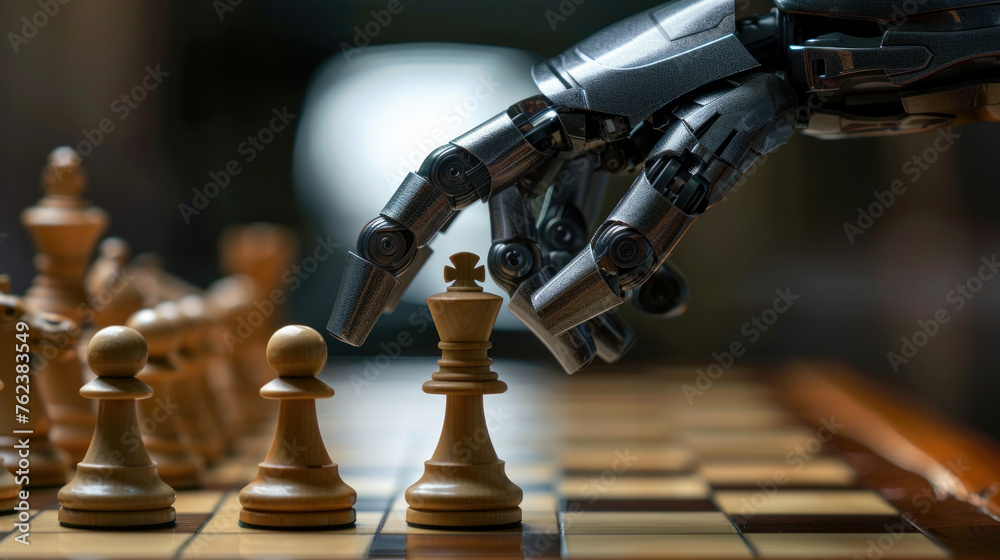 Human vs. Machine: An intriguing image depicting the contrast between ...