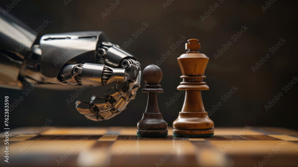 Human vs. Machine: An intriguing image depicting the contrast between ...