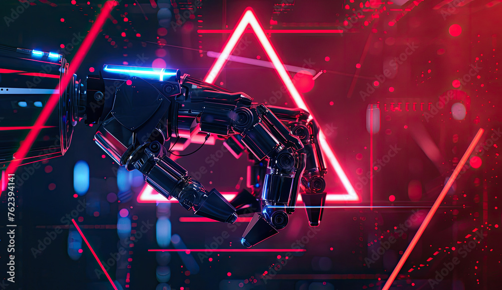 Craft a banner that captures a robotic theme focusing on a ready ...