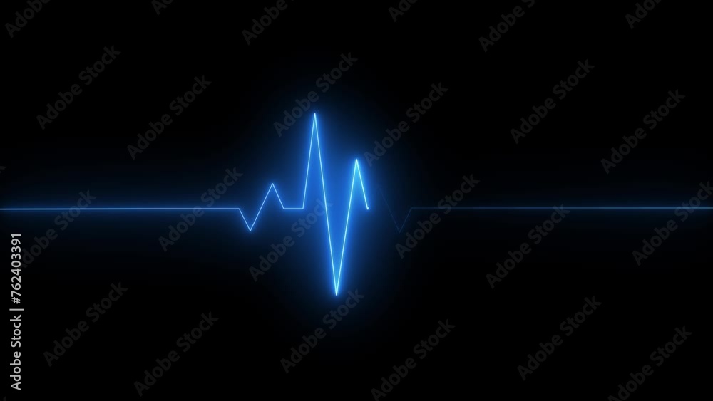 Neon Electrocardiogram Heartbeat Pulse Heart attack monitoring Medical ...
