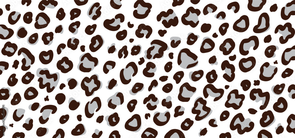 Cartoon leopard print. safari leopard pattern, line pattern. Animal ...