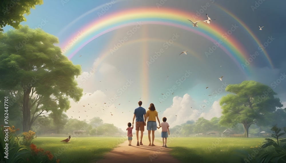 Global day of parents illustration background with parents and their ...