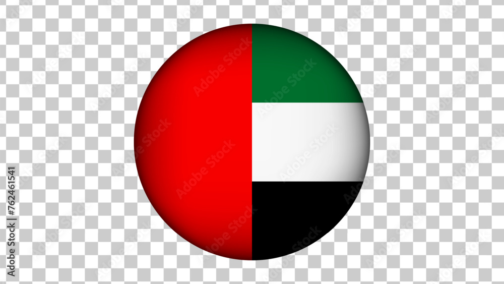 flag of uae dubai isolated on transparent background for brics icon ...