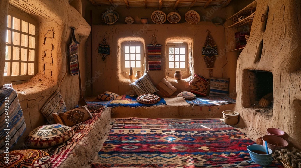 Foto de Traditional arab mud house interior in Saudi Arabia riyadh ...