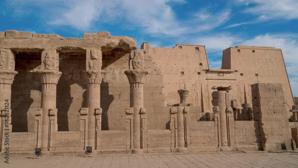 Ancient Egyptian temple in Edfu. Edfu also spelt Idfu, and known in ...