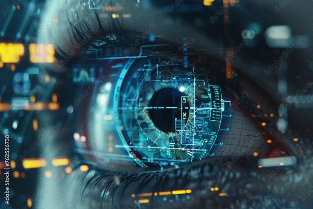Advanced information technology interface, holographic display, eye ...