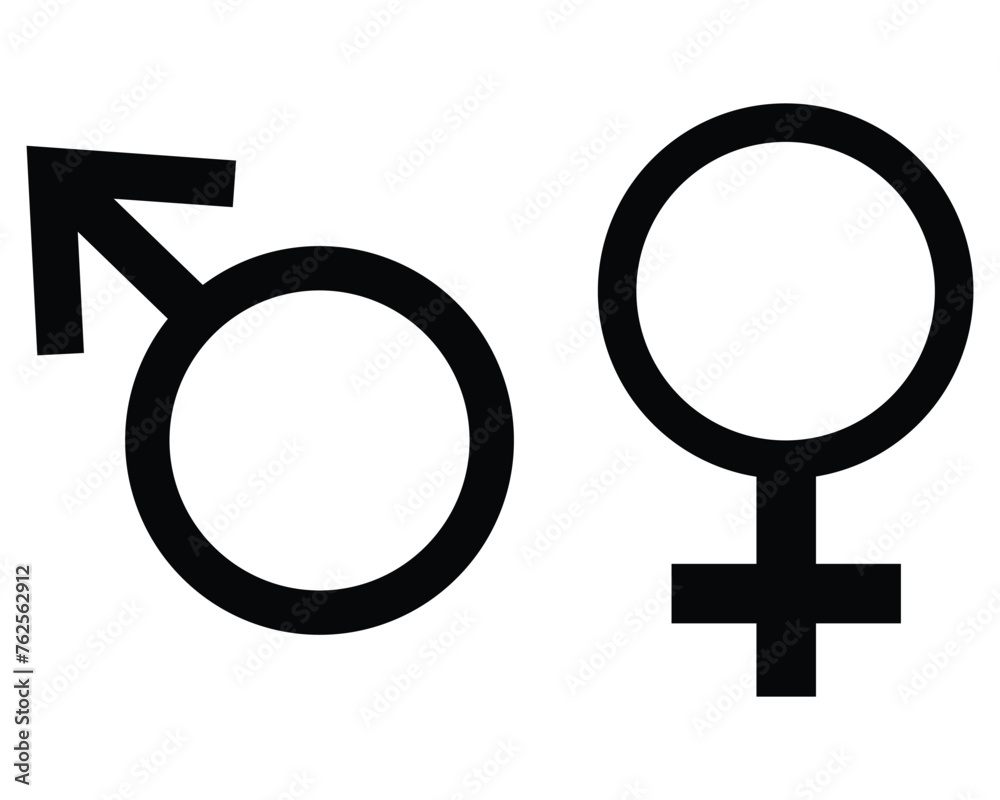 Unisex Icon Designed In A Line Style Gender Icon Vector Design Male