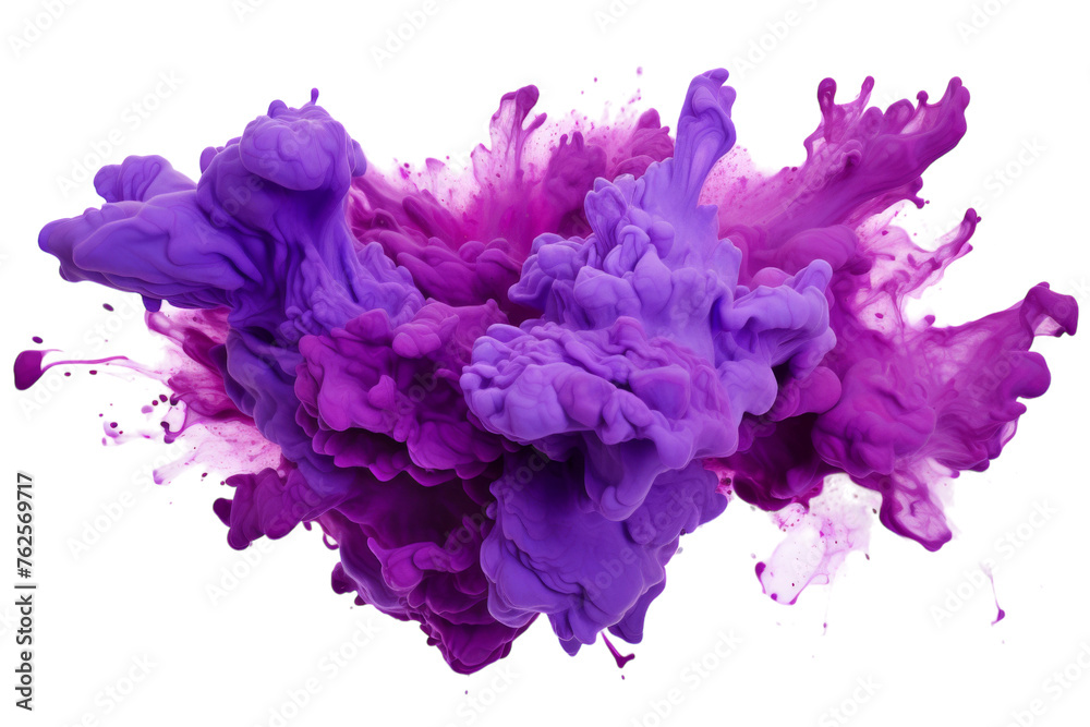 Purple-Toned Bold Paint Burst Isolated on Transparent Background PNG ...