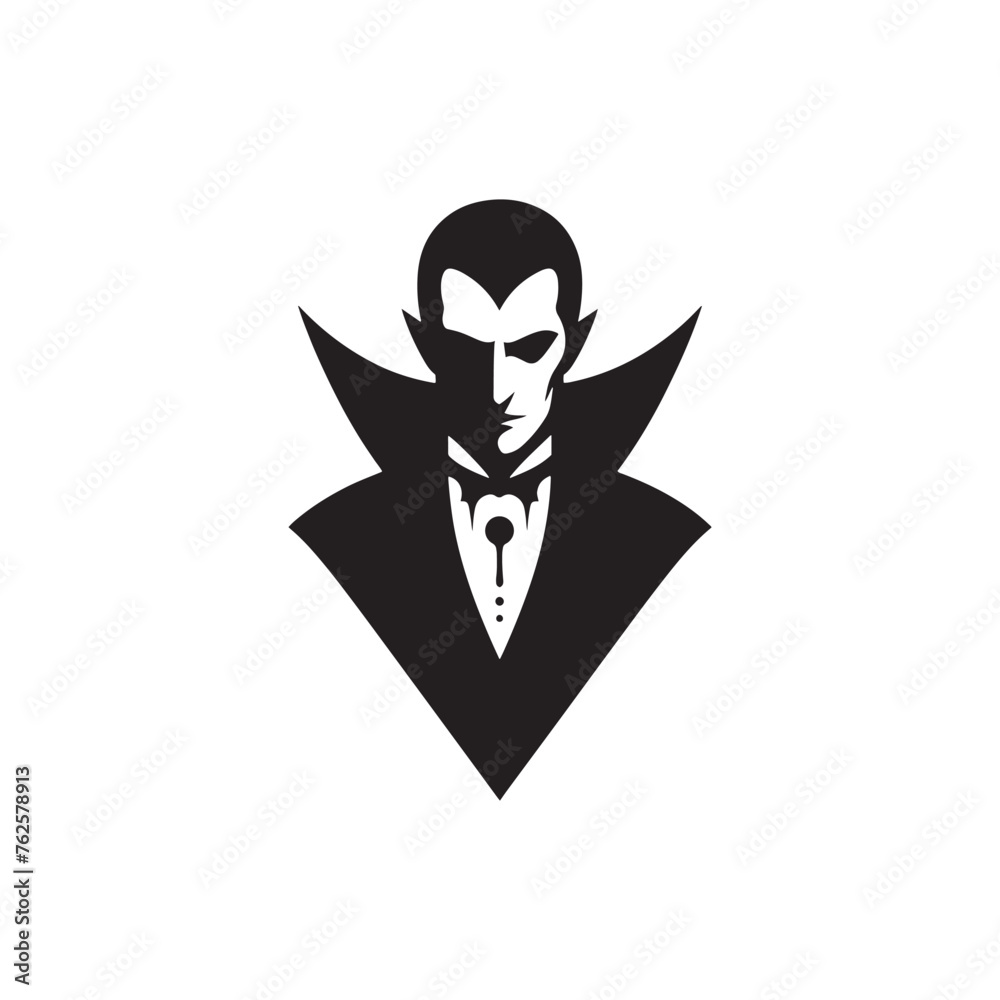 Vecteur Stock Dracula silhouette: Dracula Vector Silhouette Embodying ...