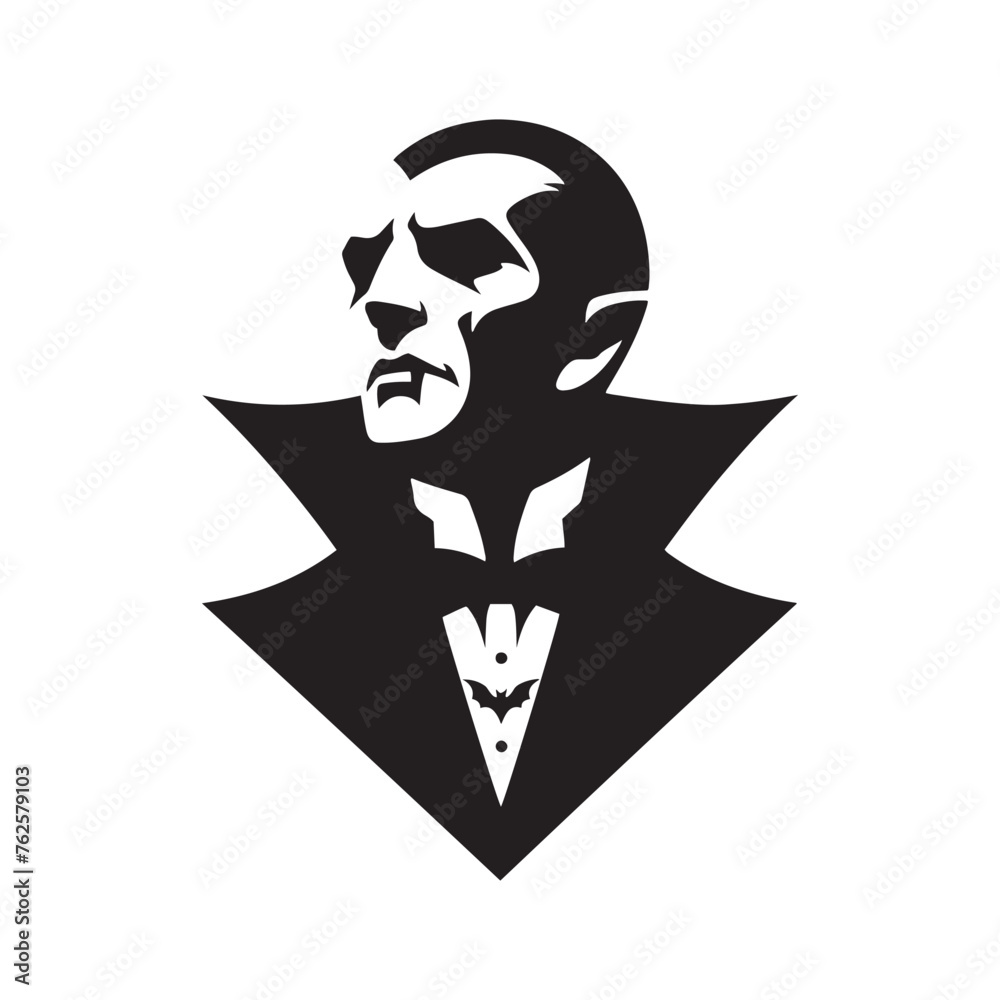 Dracula silhouette: Dracula Vector Silhouette Embodying the Mystery and ...