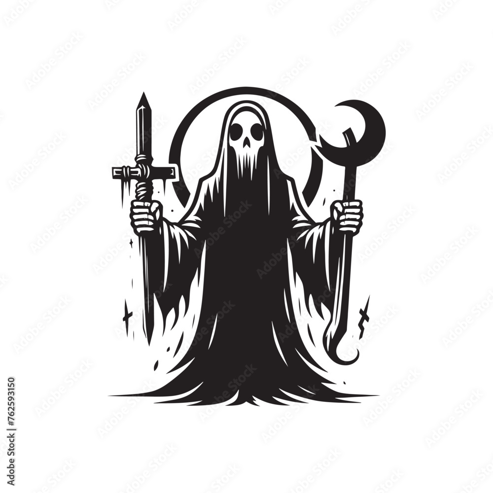 Ghost silhouette: Vector Ghost Silhouettes Hauntingly Capturing ...
