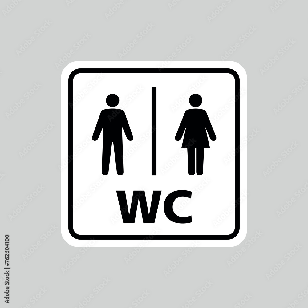 Toilet (restroom) icon. Designation of men's and women's toilets ...