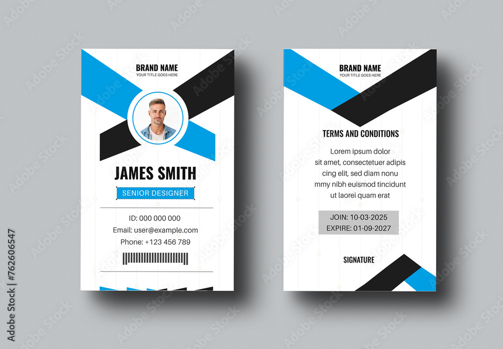 Id Card Layout Stock Template | Adobe Stock
