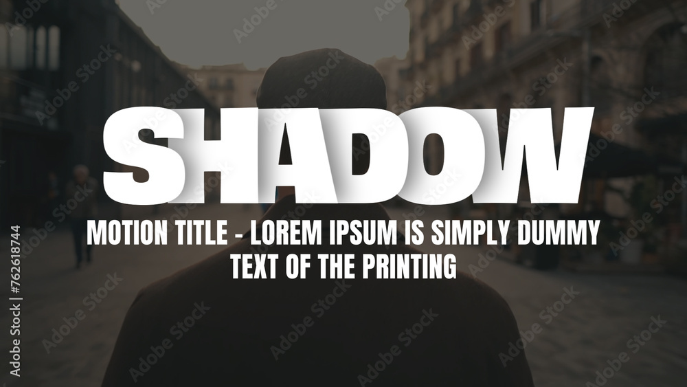 Shadow Motion Titles Stock Template | Adobe Stock