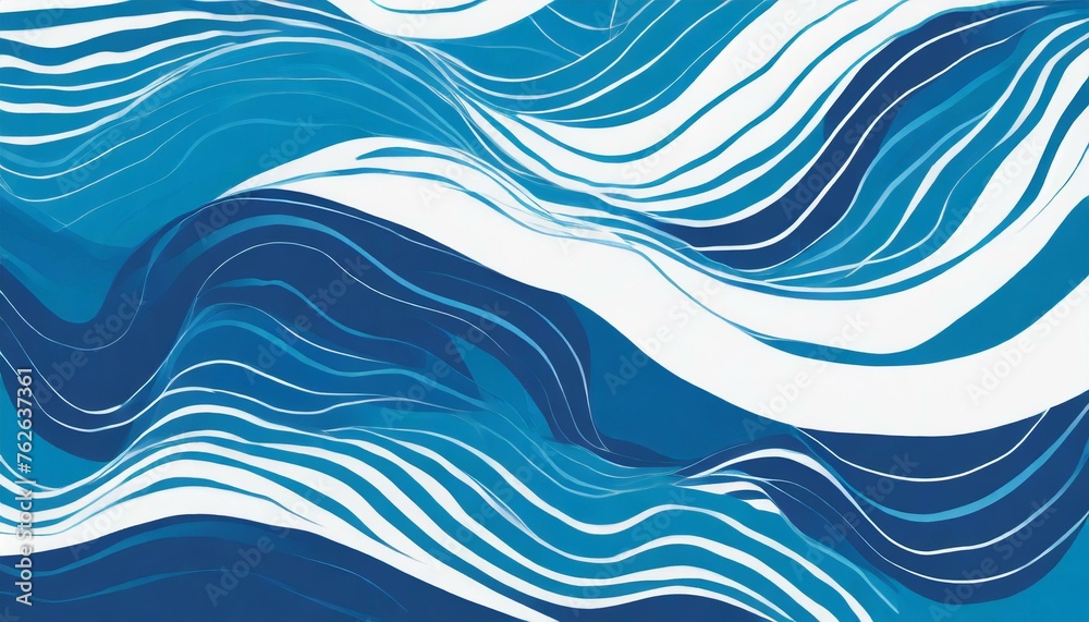 abstract blue wave paper art background a blue and white abstract ...