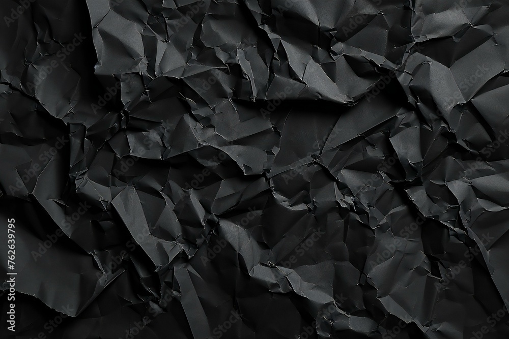 Black torn paper texture background, Crumpled black paper sheet Stock ...