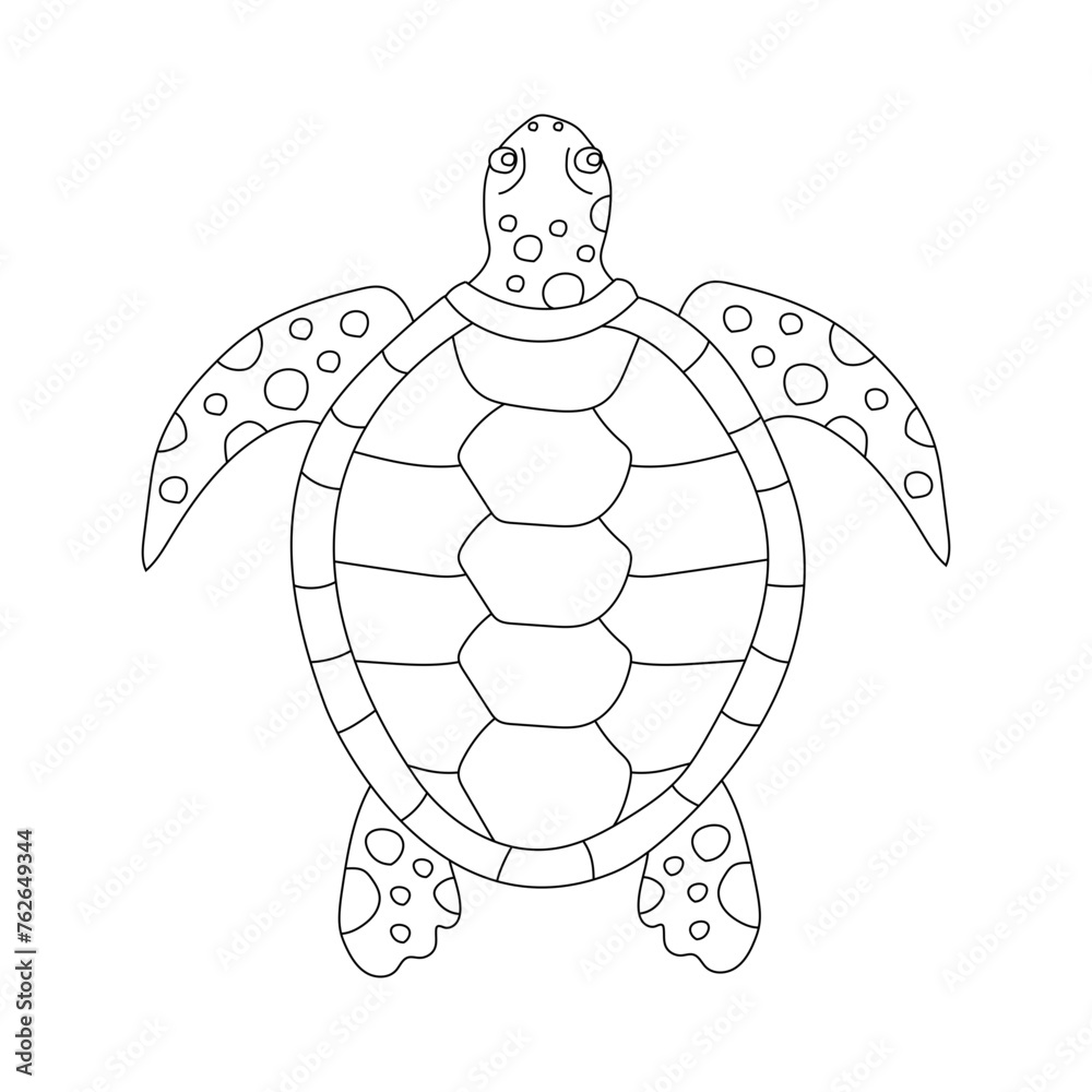 Outline Sea Turtle Clipart for Lovers of Aquatic Life and Marine Life ...