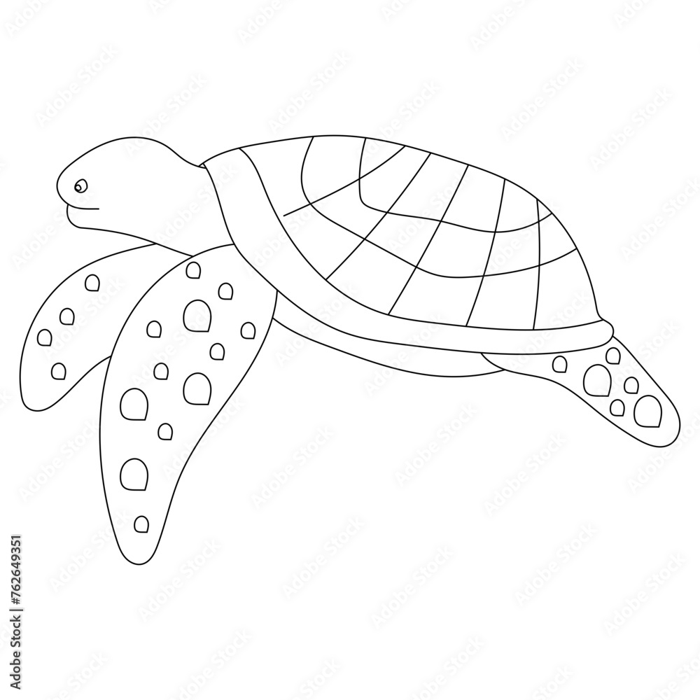 Outline Sea Turtle Clipart for Lovers of Aquatic Life and Marine Life ...
