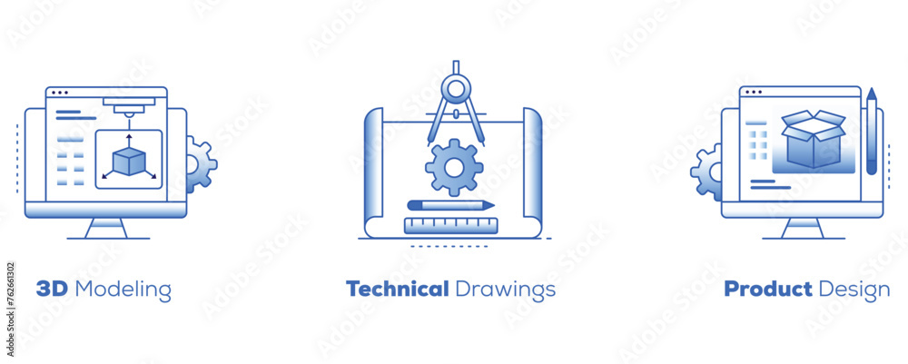 Illustrations for Product Design, Technical Drawings, and 3D Modeling ...