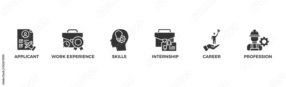 Traineeship banner web icon vector illustration concept for ...