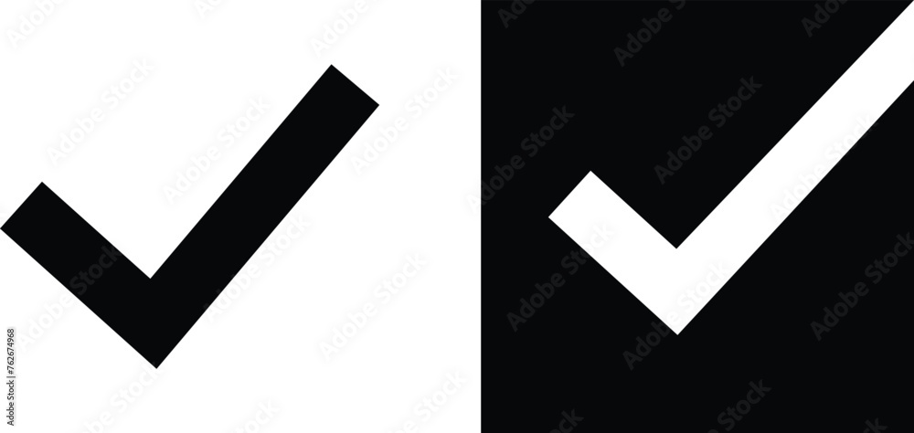 Check mark icons set. Check marks right, good, correct, symbol ...