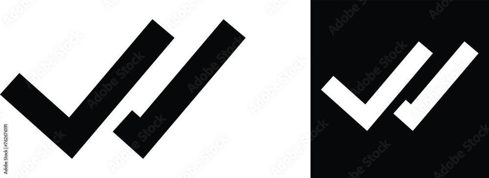 Check mark icons set. Check marks right, good, correct, symbol ...