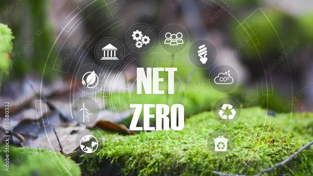 Net zero , carbon neutral concept. Net zero greenhouse gas emissions ...