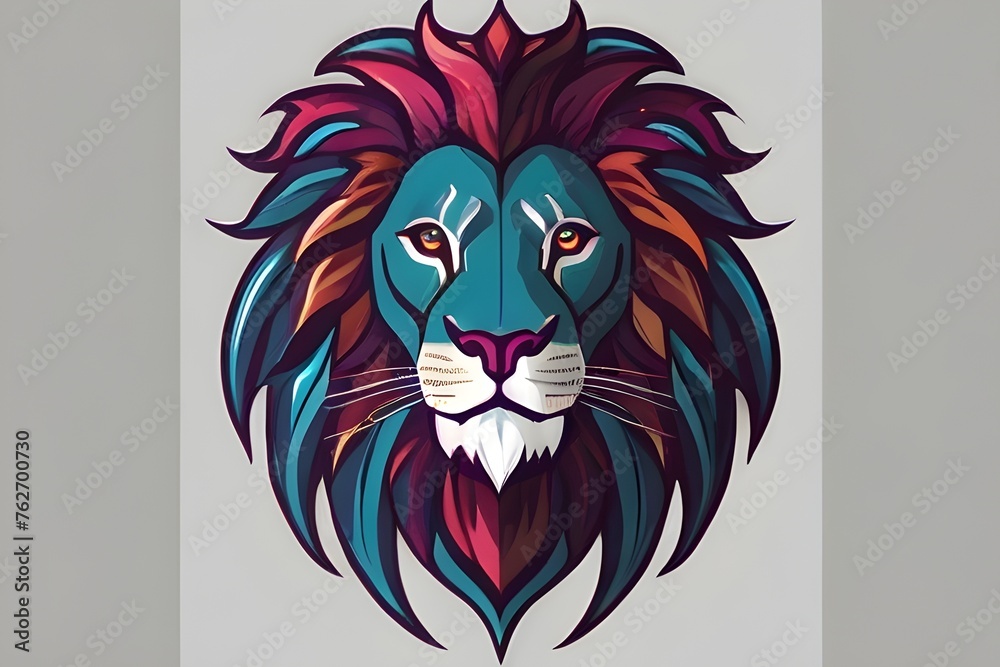 lion illustration, lion head vector, lion head logo, lion logo, lion ...