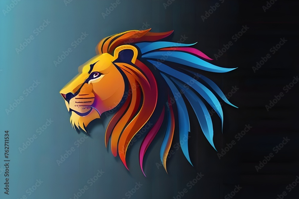 lion illustration, lion head vector, lion head logo, lion logo, lion ...