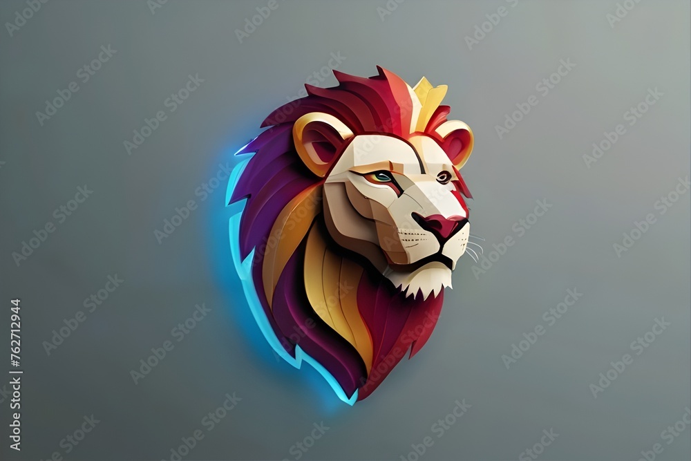 lion illustration, lion head vector, lion head logo, lion logo, lion ...