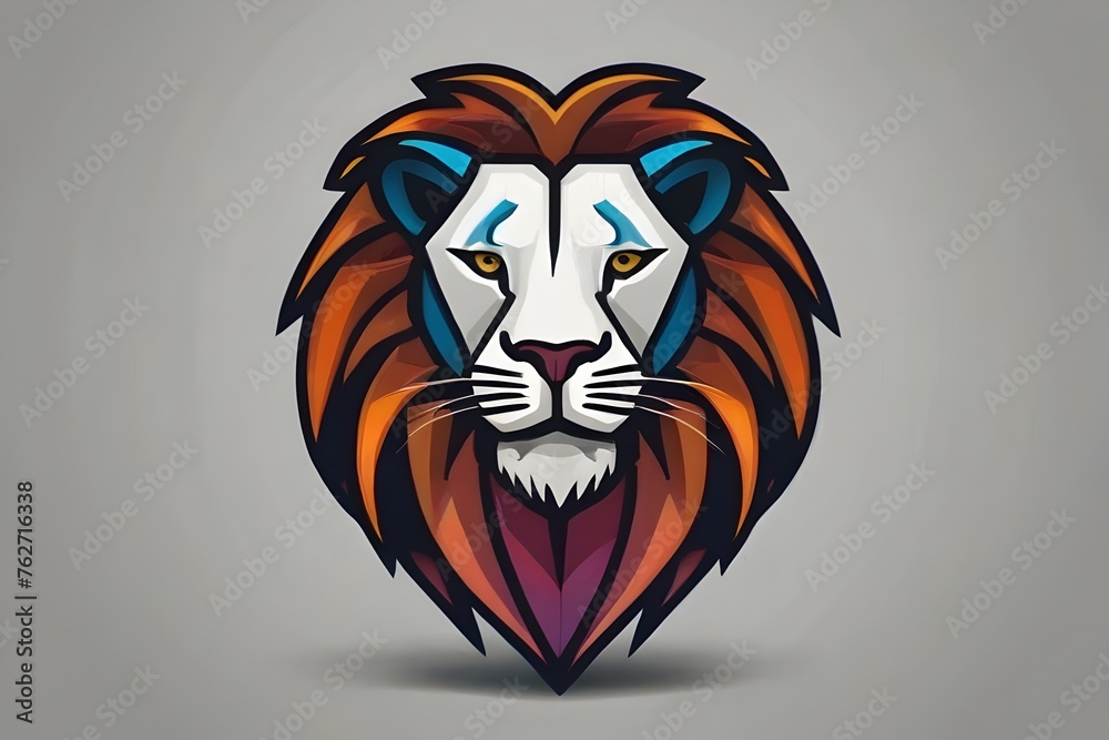 lion illustration, lion head vector, lion head logo, lion logo, lion ...