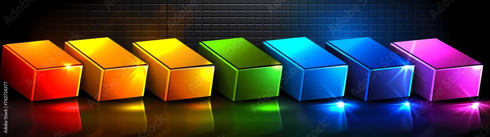 In a mesmerizing display of creativity, bold and vibrant 3D cubes in an ...