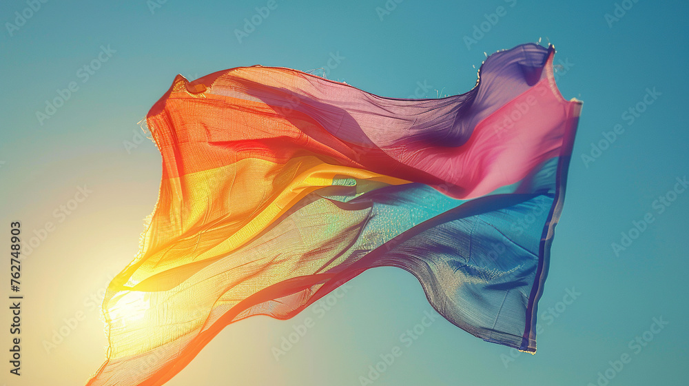 Pride Month Banner. LGBTQ Pride Month Banner Design Rainbow Flag with ...