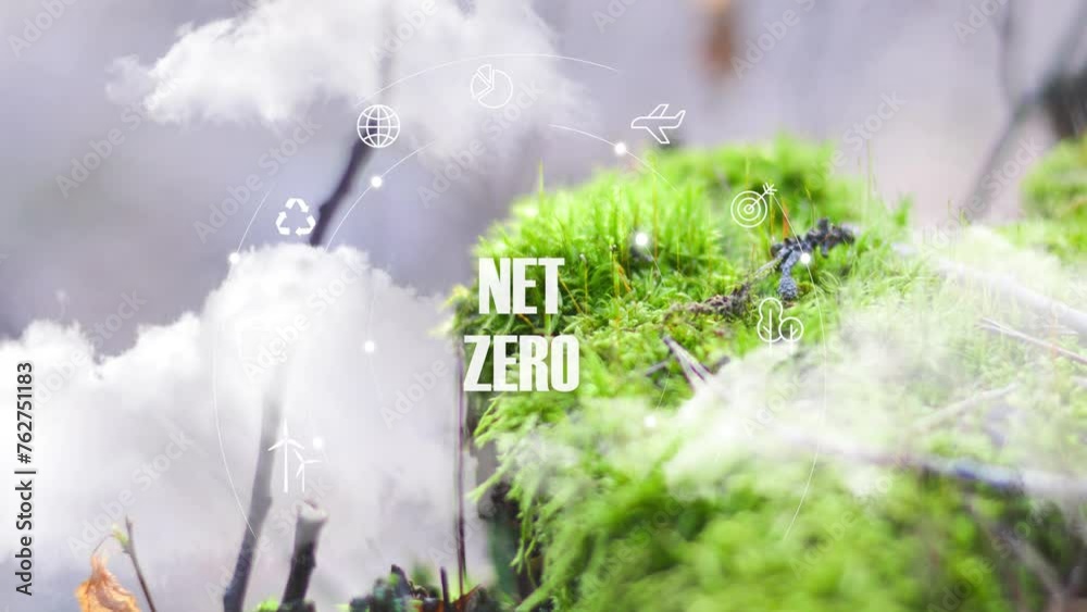 Net zero and carbon neutral concept. Net zero greenhouse gas emissions ...