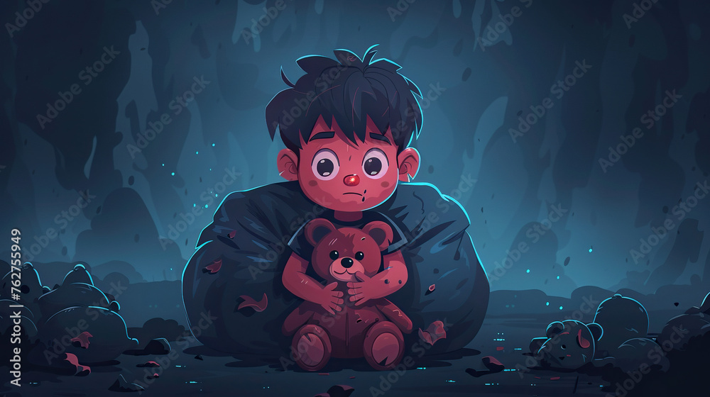 international Missing Children’s Day may 25, a scared crying boy ...