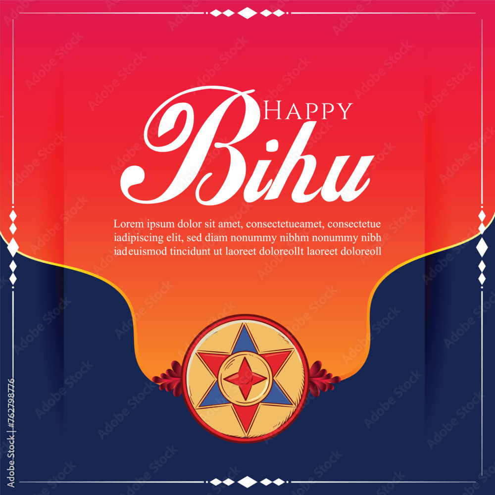 happy bihu social media poster template., Greeting background with ...