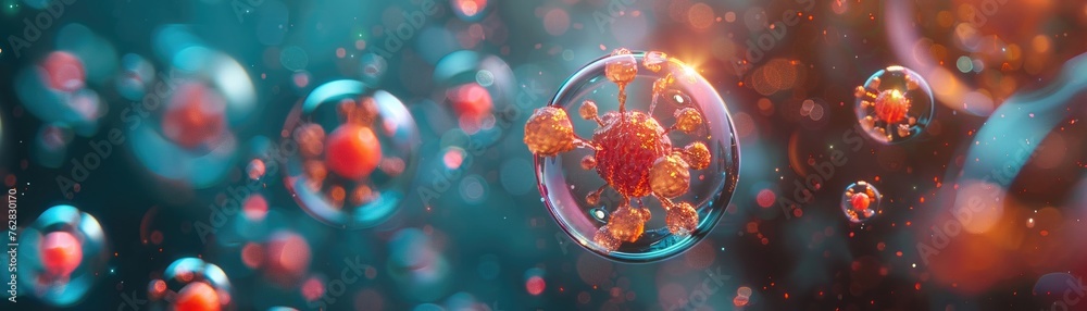 Create a visualization of the intricate structure of an atom ...