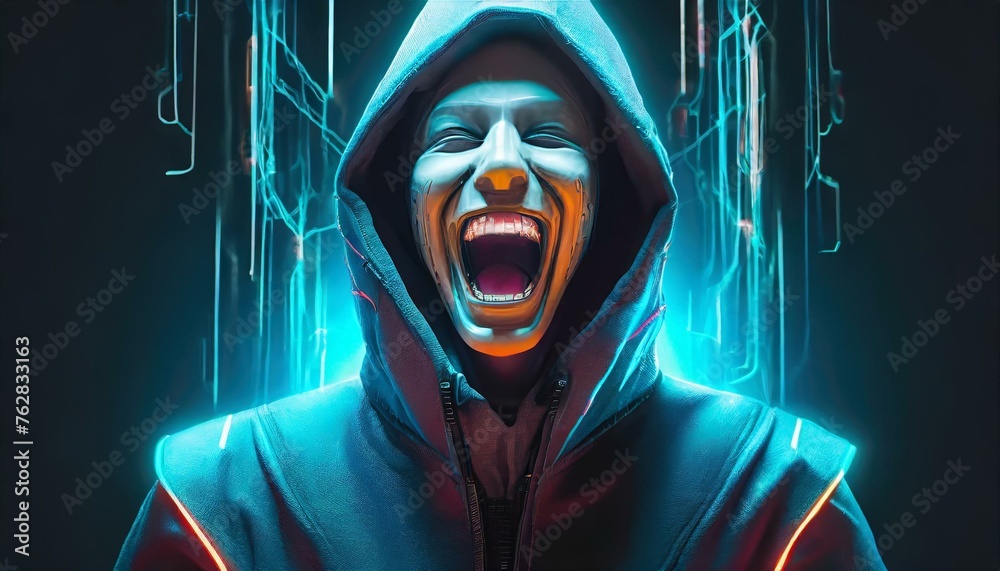 Illustration of an Artificial Intelligence represented in humanoid form ...