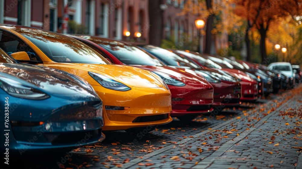 Electric cars as sleek, cutting-edge vehicles equipped with the latest ...