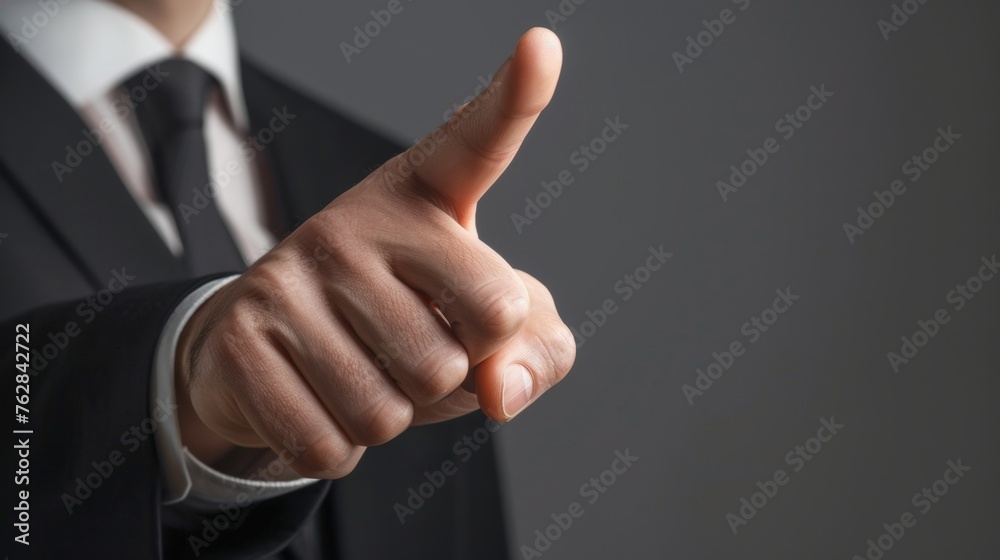 A hand gesture signifying top-tier service quality assurance ...