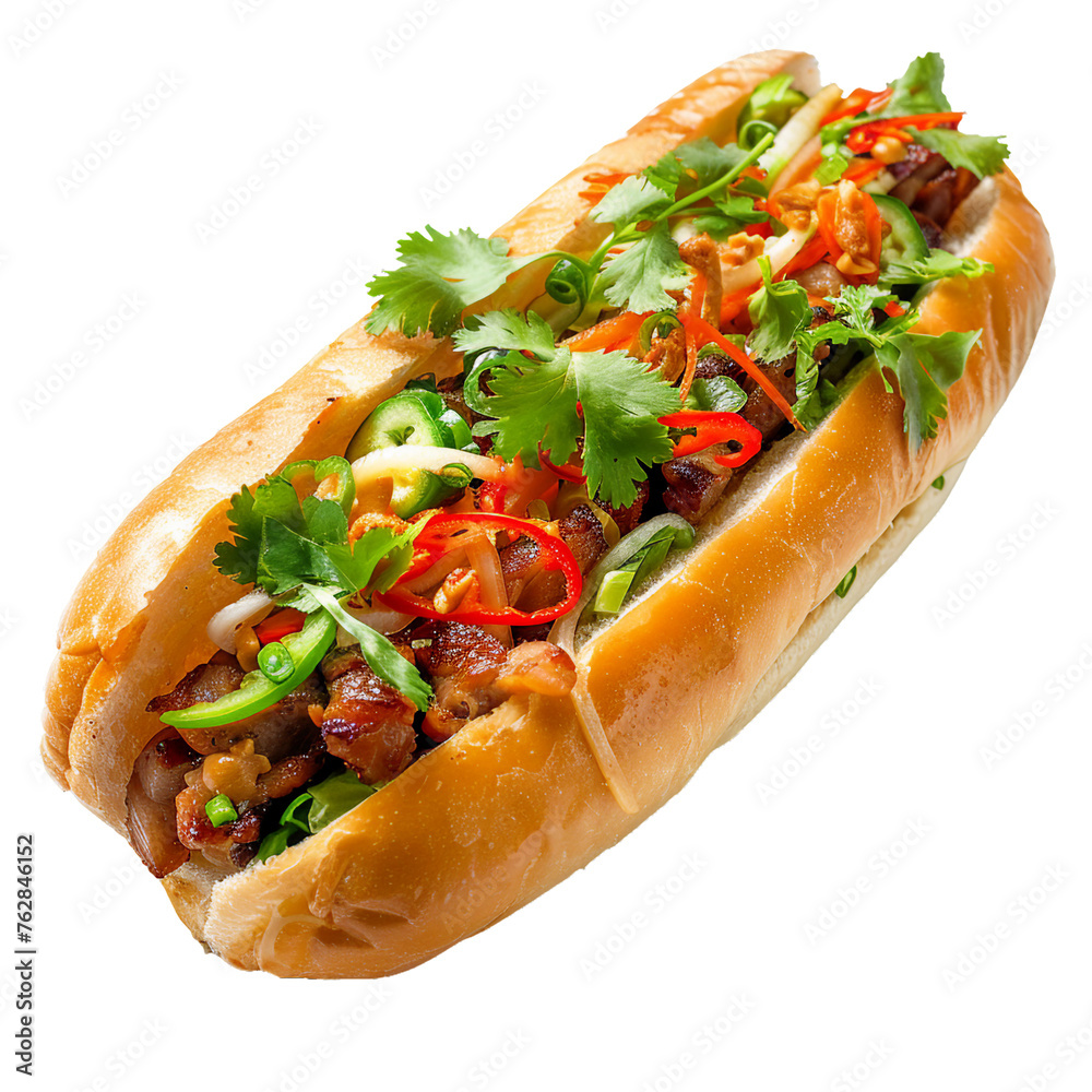 Banh Mi, transparent background, isolated image, generative AI Stock ...