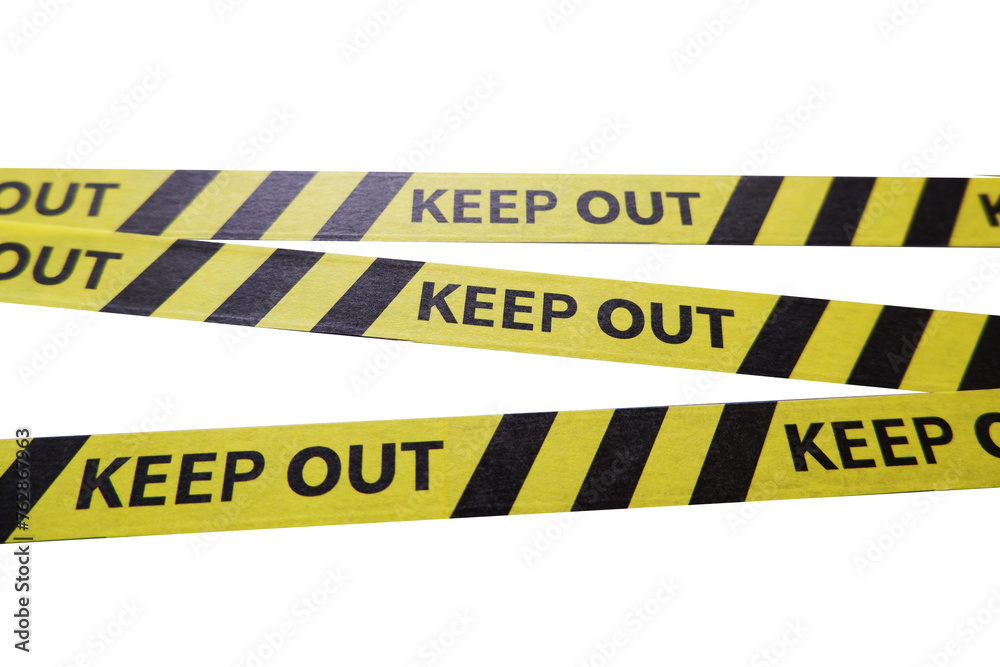 Keep out, police line, Caution lines isolated. Warning tapes. Danger ...