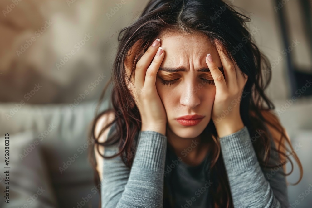 Stress Awareness concept. Acute stress disorder and emotional breakdown ...