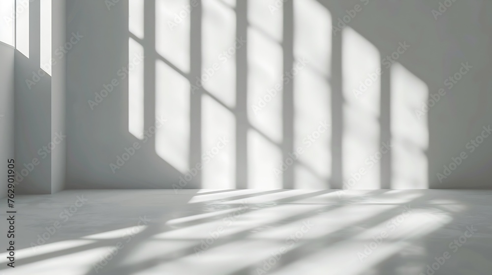 Gray shadow and light blur abstract background on white wall from ...