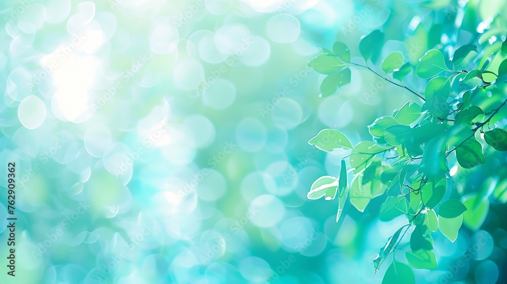 Blur dream turquoise shade clean morning nature with bokeh background concept modern csr theme ...